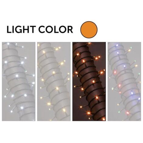 KUMA LED - 12 m - 1020 lampade arizona bianche - filo nero - modulatore ...