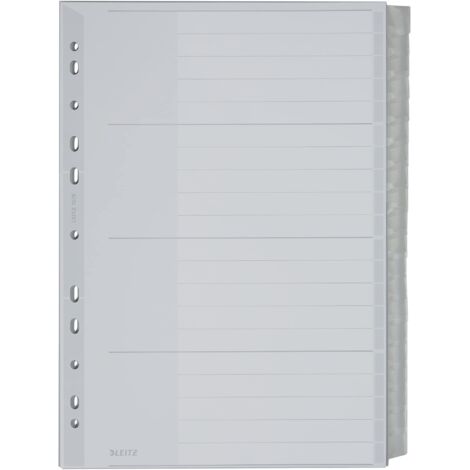 Leitz 12750000 - Foglio per indice in plastica, formato A5, 12 fogli ...