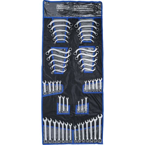 Assortimento chiavi a forchetta/anello metriche e pollici 50 pz.