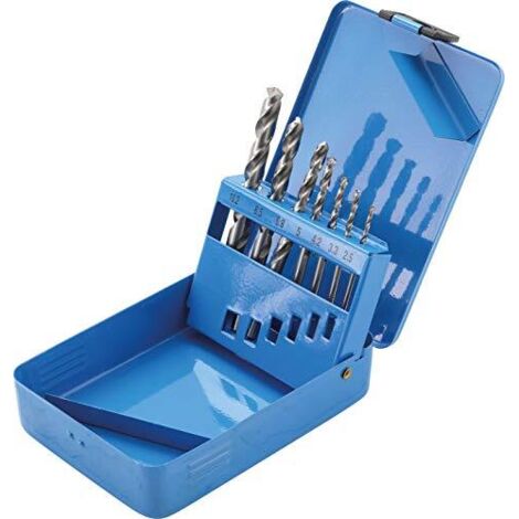 Serie di punte elicoidali HSS dimensioni preforo 2,5 - 10,2 mm 7 pz.