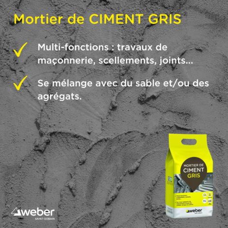 Ciment gris pour réparation et travaux rapides de maçonnerie, mortier ...