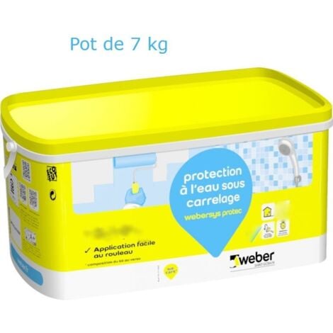 Système de protection à l'eau sous carrelage 7 kg Weber.sys protec étanchéité - Weber