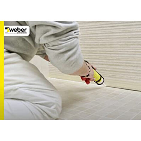 Weber Mastic, Silicone, Blanc, Salle de Bain, Cuisine, Carrelage, Béton ...