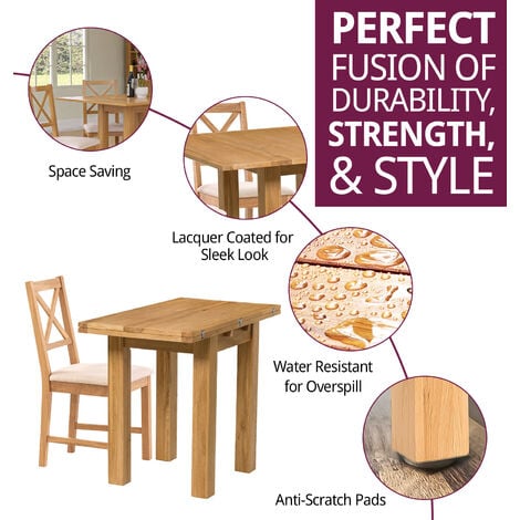 Hallowood Furniture Waverly Oak Dining Tables and Chairs Set of 4 ...