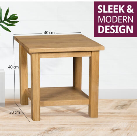 Hallowood Furniture Waverly Oak Small Table, Light Oak Side Table Set ...