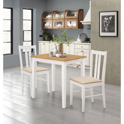 Hallowood Furniture Ledbury Small White Painted Dining Table and Chairs ...