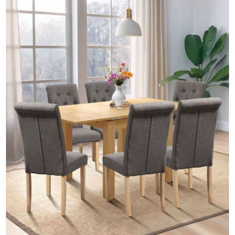 Hallowood Furniture Waverly Extendable Dining Table and Chairs Set 6 ...
