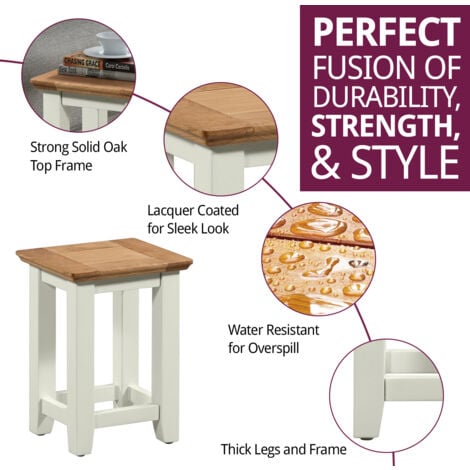 Hallowood Furniture Clifton Oak Painted Off White Small Occasional ...