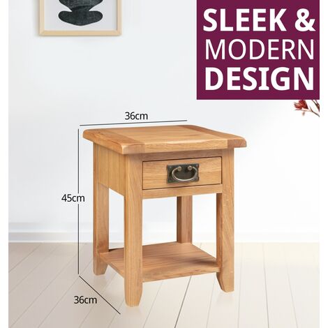 Hallowood Furniture Monchique Oak Small Side Table with Chest Drawer ...