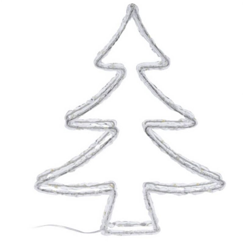 Lichtdekoration aus Metall, stehende Figur mit LED-Lichtern