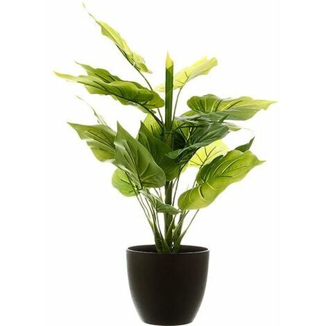 Kunstpflanze im schwarzen Topf, Dekopflanze, 45 cm