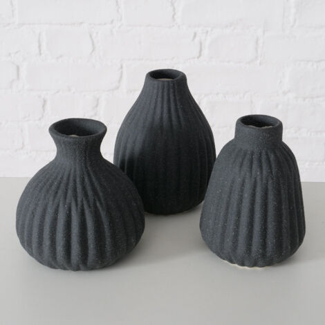 Keramikvase mit Rillen, ESKO