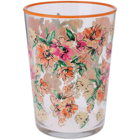 Glas Mit Blumenmuster
