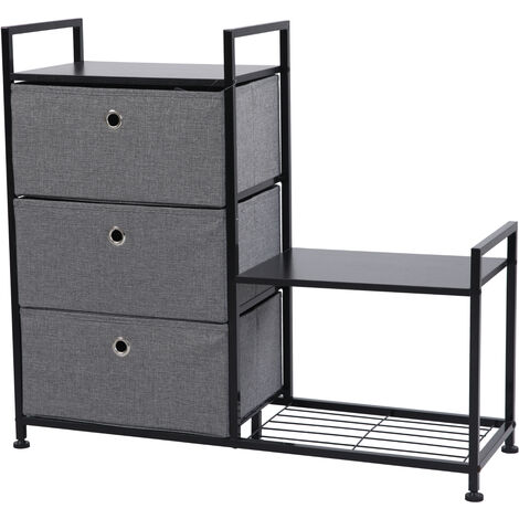 Schubladen Regal Schwarz