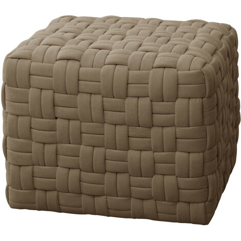 SVITA POPPY Hocker Sitzpouf geflochten Sitzhocker Fußhocker für Sessel