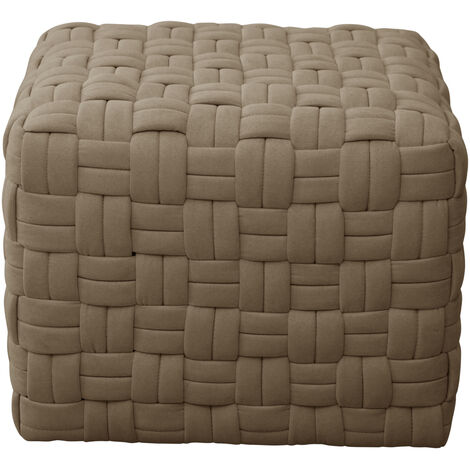 SVITA POPPY Hocker Sitzpouf geflochten Sitzhocker Fußhocker für Sessel