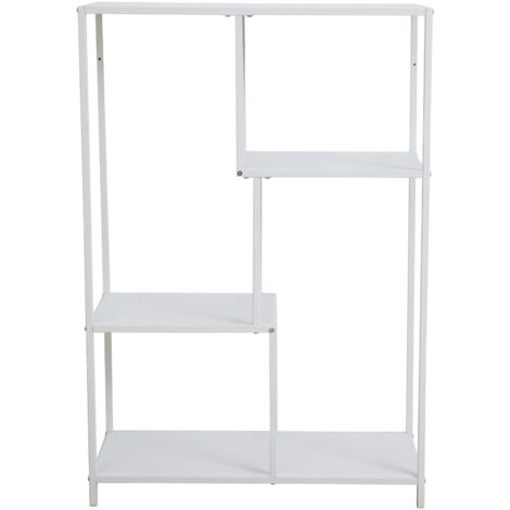 Metallregal Standregal Metall Wohnzimmerregal Industrial Design CARME Weiß