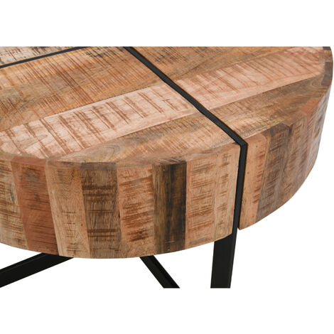 Merlin Mango Wooden Coffee Table With Metal Legs