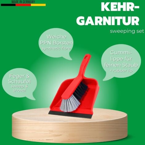 Novaliv Kehrgarnitur Handfeger und Kehrblech