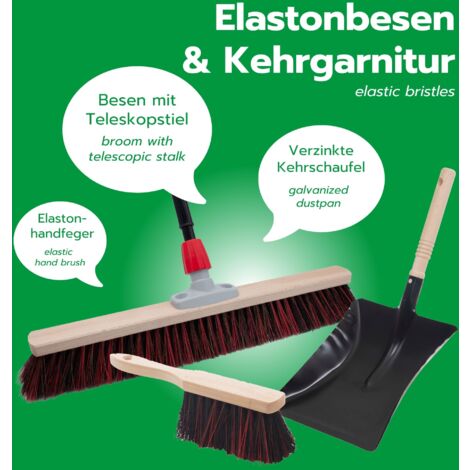 Novaliv Besen Besenkopf mit Stiel und Handfeger mit Kehrschaufel Besen ...