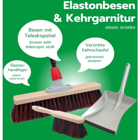 Novaliv Besen Besenkopf mit Stiel und Handfeger mit Kehrschaufel Besen ...