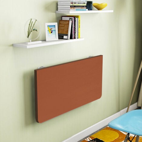 Table murale carrée rabattable en bois massif 30x60cm, Table rabattable ...