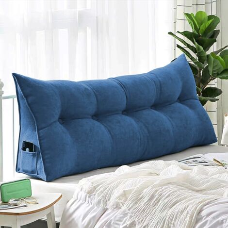 Oreiller Triangulaire en Lin Et Coton, 160x20x50cm Grand Coussin De ...