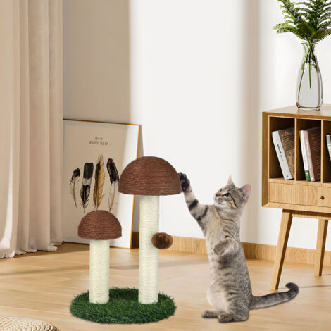 Griffoir pour chat,Griffoir champignon, Corde en sisal naturel, Pour ...
