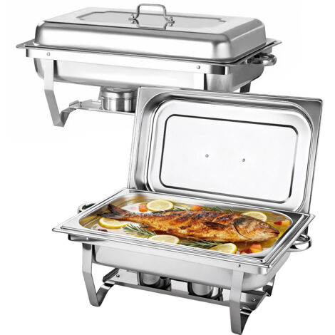 Chafing dish Chauffe-plats en acier inoxydable, chauffe-plats ...