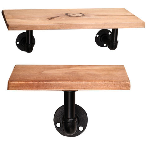 Industrial Steel Tube Shelf Support And DIY Decoration Floating Shelf ...