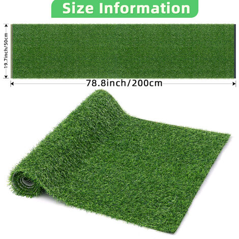 1.6x6.6ft 0.5x2m Artificial Grass Fake Turf Synthetic Landscape Faux ...
