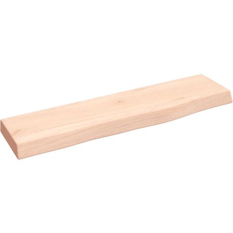 Royalton Wall Shelf 40x10x2 cm Untreated Solid Wood Oak