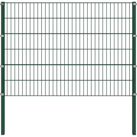 Mayfair Fence Panel with Posts Iron 5.1x1.2 m Green
