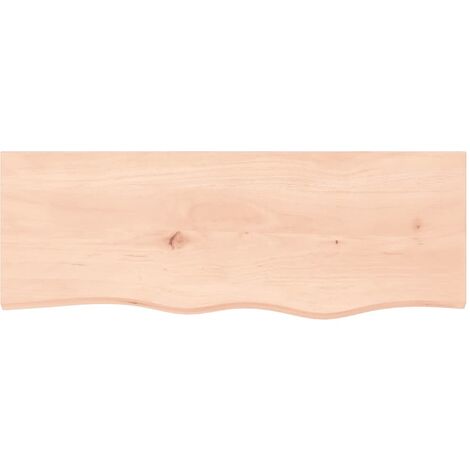 Mayfair Wall Shelf 80x30x4 cm Untreated Solid Wood Oak