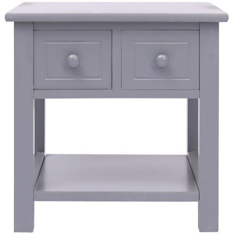 Mayfair Side Table Grey 40x40x40 cm Paulownia Wood