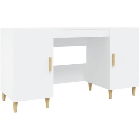 Mayfair Desk White 140x50x75 cm Engineered Wood