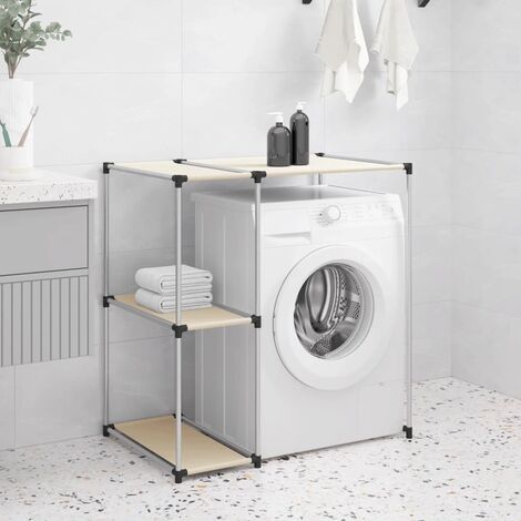 Royalton Storage Rack over Washing Machine Cream 87x55x90.5 cm Iron