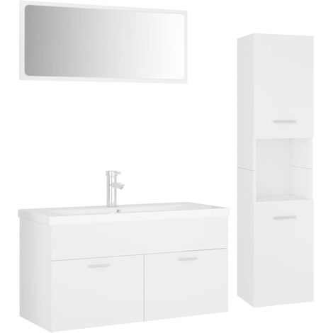 Mayfair Bathroom Furniture Set White Engineered Wood