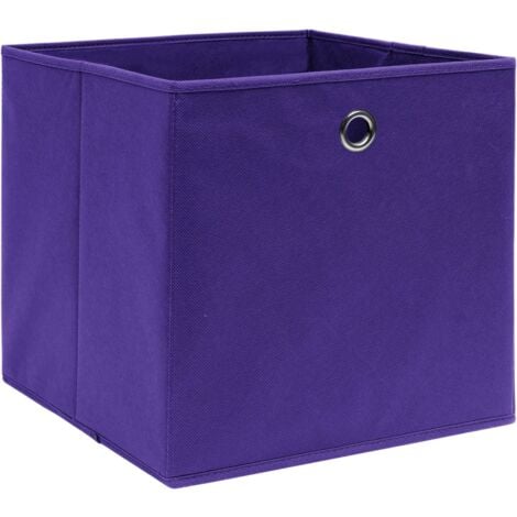 Mayfair Storage Boxes 4 pcs Purple 32x32x32 cm Fabric