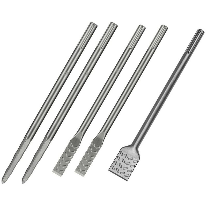 Makita SDS-MAX Meißelsortiment Set Bohren Meißeln 380mm 400 mm 5 Stück ...