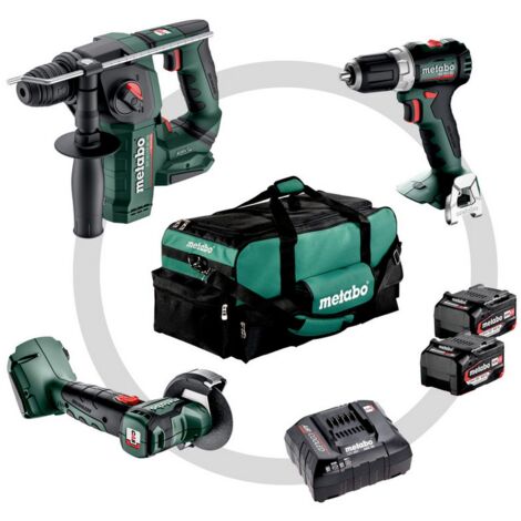 Metabo Combo Set 3.1.1 Akku Bohrschrauber Schleifer Hammer Ladegerät ...