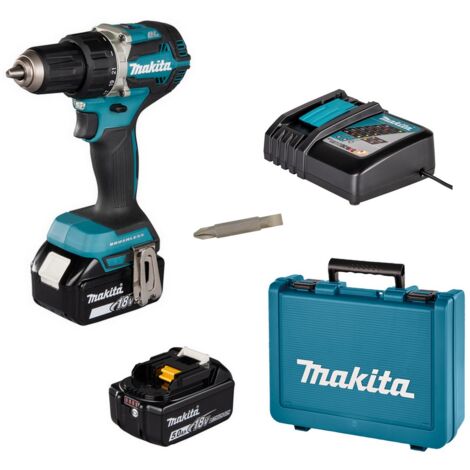 Makita Akku-Bohrschrauber DDF484RTE, 18 V, 2x 5,0 Ah und Ladegerät im ...
