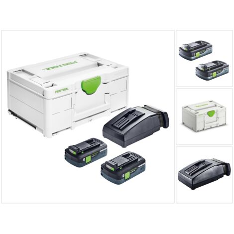 Festool Energie-Set SYS3 ENG 18V + 2x 4,0Ah + Ladegerät TCL6 Systainer ...
