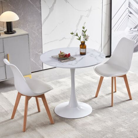 Table ronde de style médiéval moderne - 75 cm pour cuisine/salle à ...