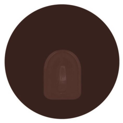Juego de 2 ganchos de pared redondos Chocolate MSV