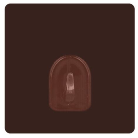 Juego de 2 ganchos de pared adhesivos Chocolate MSV