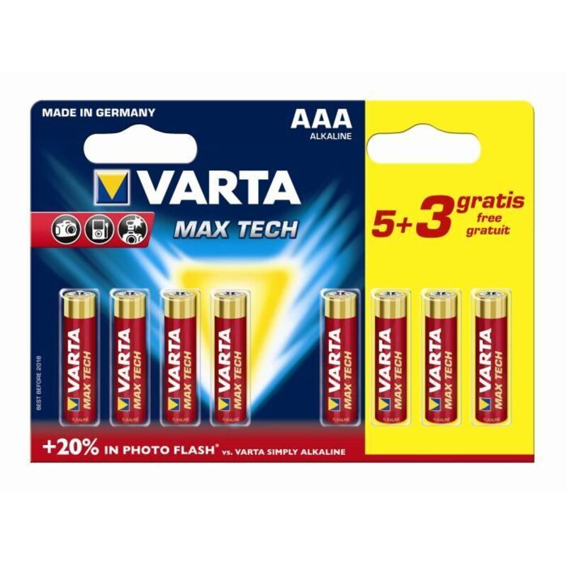PILES VARTA AAA BL5+3 LONGLIFE MAX POWER