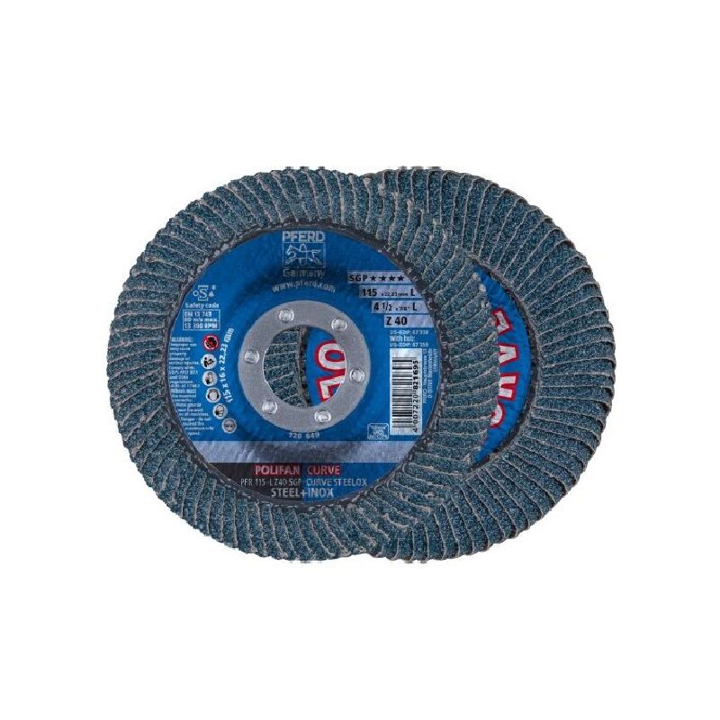 DISCO LAMINAS PFR 125-M Z40 SGP CURVE ZIRCONIO STEELOX 67689052 PFERD