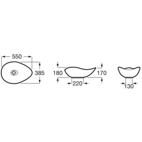 ROCA A327A13630 OHTAKE Lavabo de Sobre Encimera Fineceramic Color Perla ...