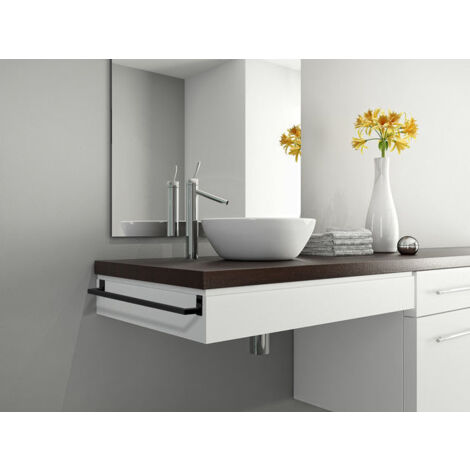 Porte-serviette bar MANILLONS TORRENT 02845081 MARINA 37cm noir mat ...